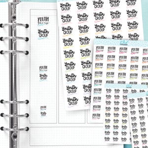 Youth Group Planner Stickers, Three Sizes Including Tiny, Removable - Etsy