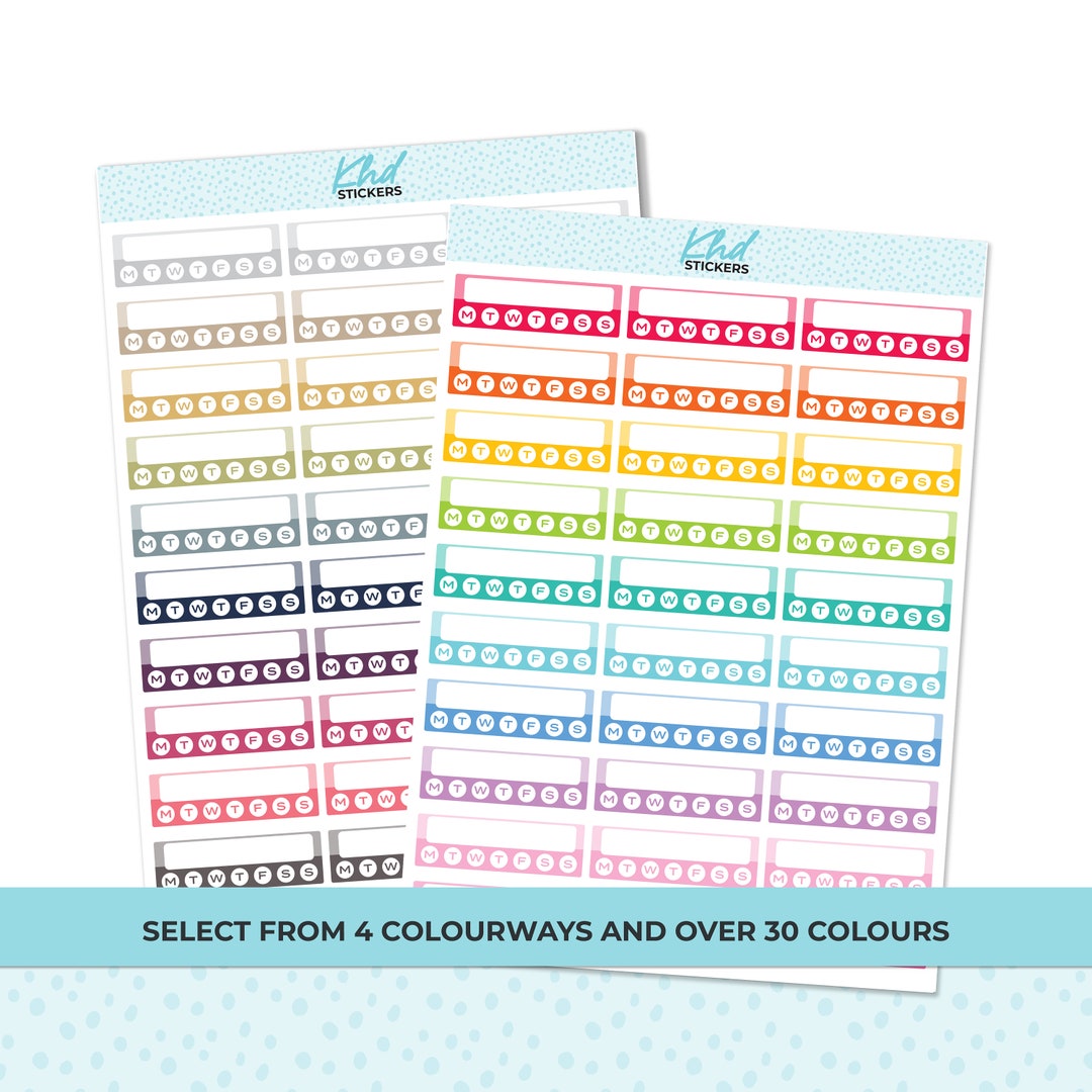Weekly Habit Tracker Stickers, Planner Stickers - Etsy