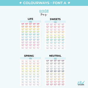 Rough Day Planner Stickers, Three Sizes Including Tiny, Removable - Etsy