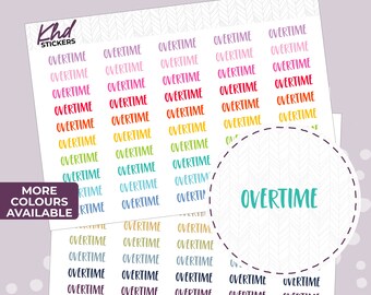 Overtime Planner Stickers - Etsy