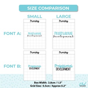 Professional Development Script Stickers, Planner Stickers, Two Sizes ...