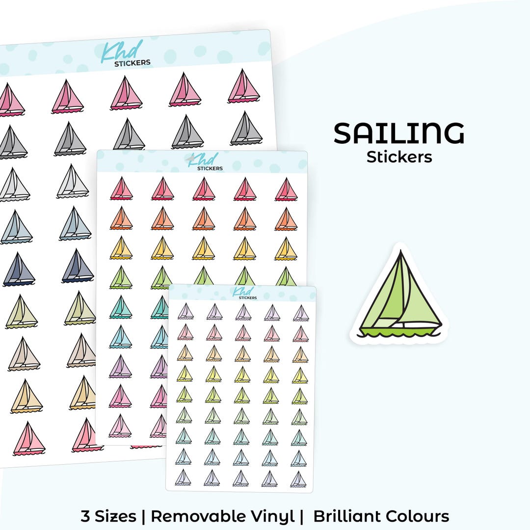 Sailing Planner Stickers, 3 Sizes, Removable - Etsy