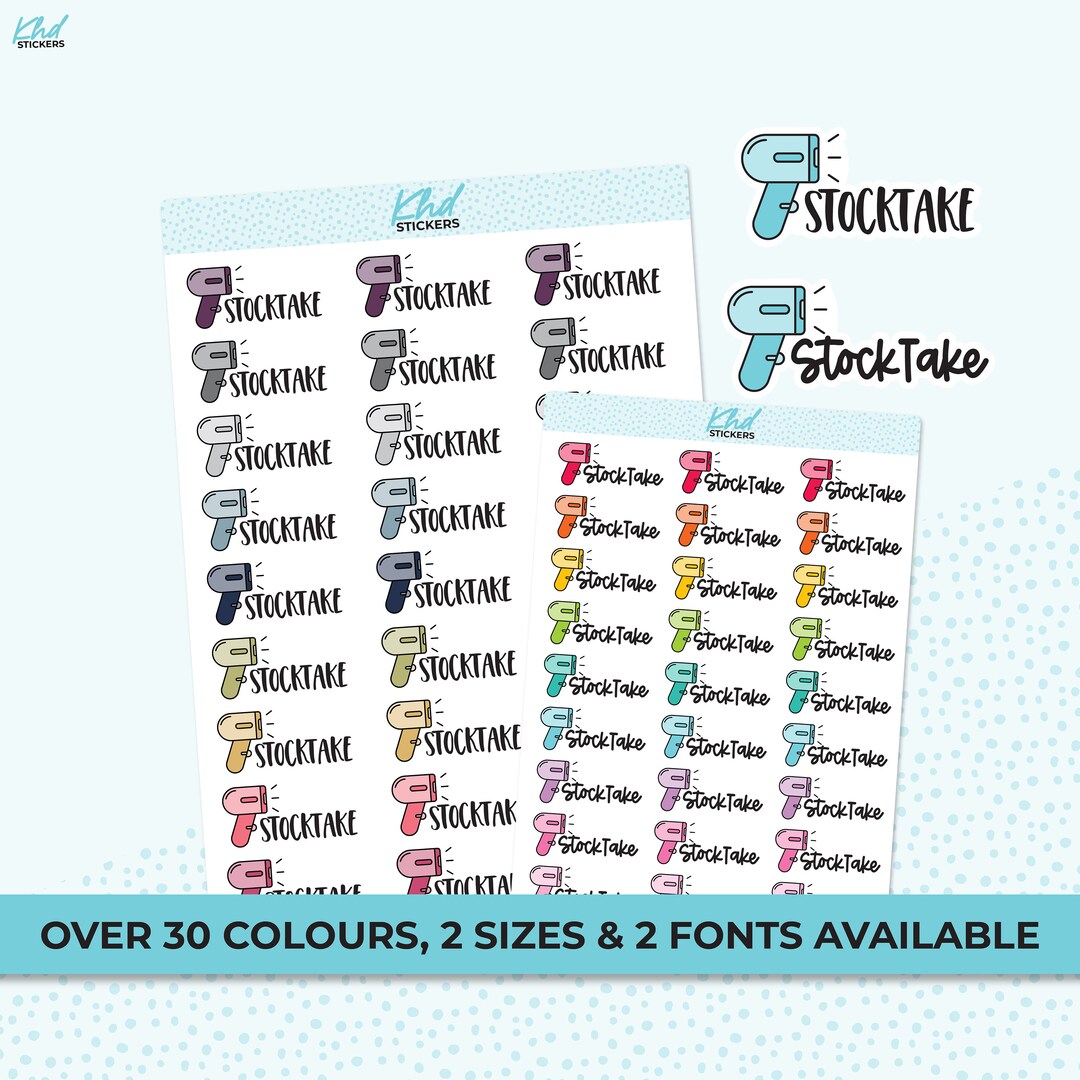 Stocktake Stickers, Planner Stickers, Removable - Etsy