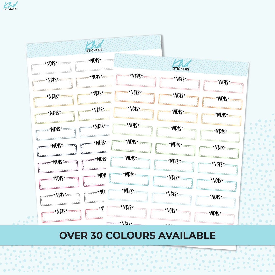 NDIS Stickers, Planner Stickers, Removable - Etsy