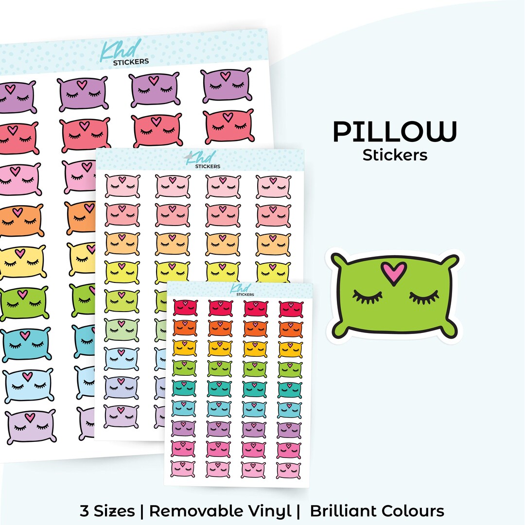 Pillow Icon Planner Stickers, 3 Sizes, Removable - Etsy