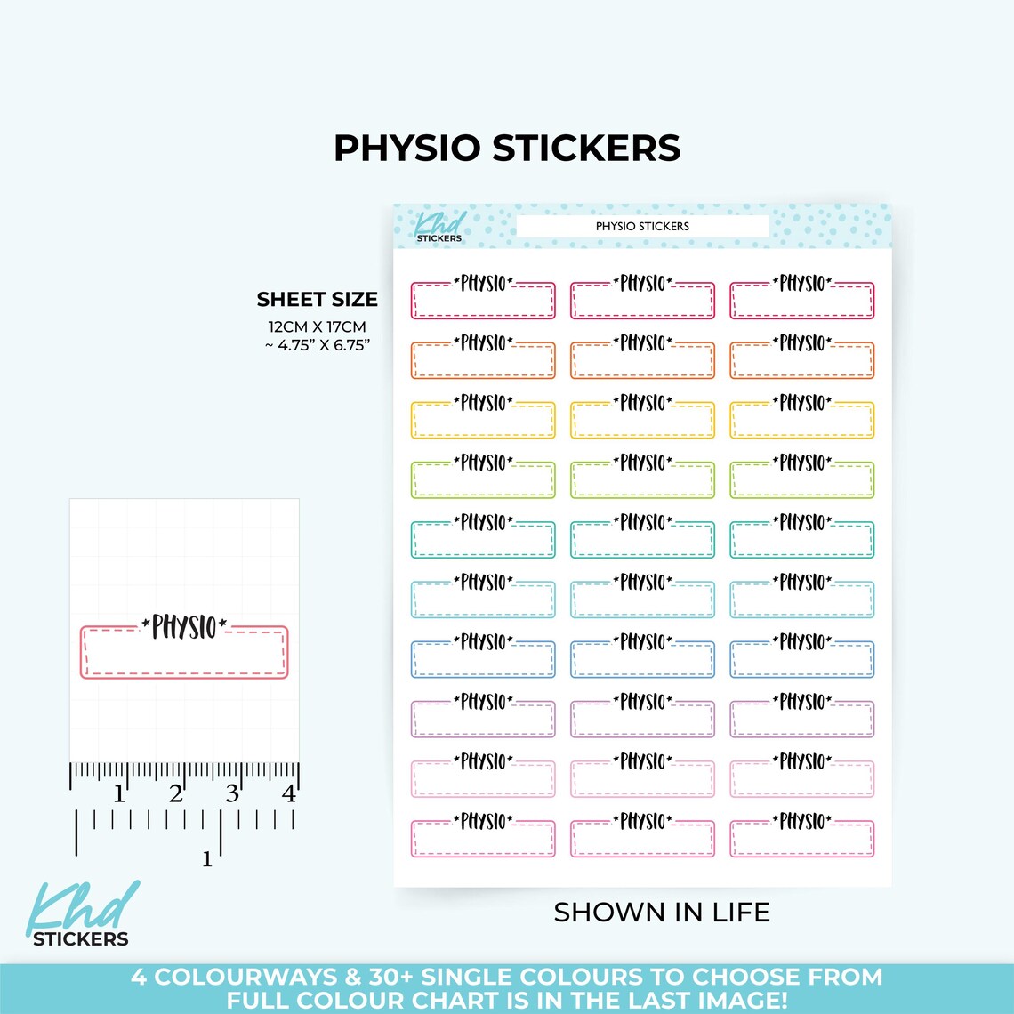 Physio Boxes Stickers, Planner Stickers, Removable - Etsy