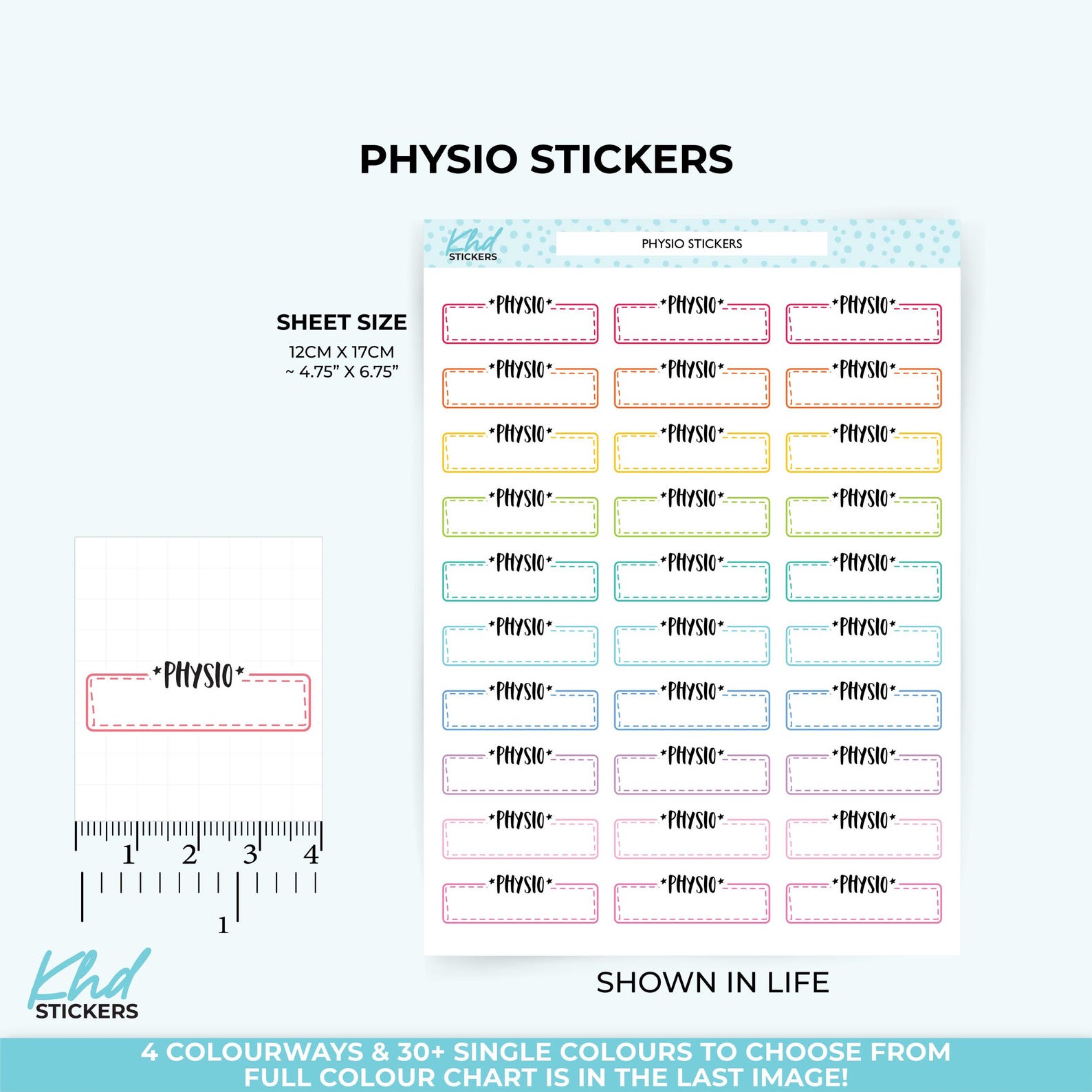 Physio Boxes Stickers, Planner Stickers, Removable - Etsy