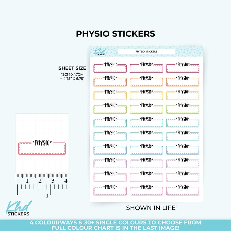 Physio Boxes Stickers, Planner Stickers, Removable - Etsy