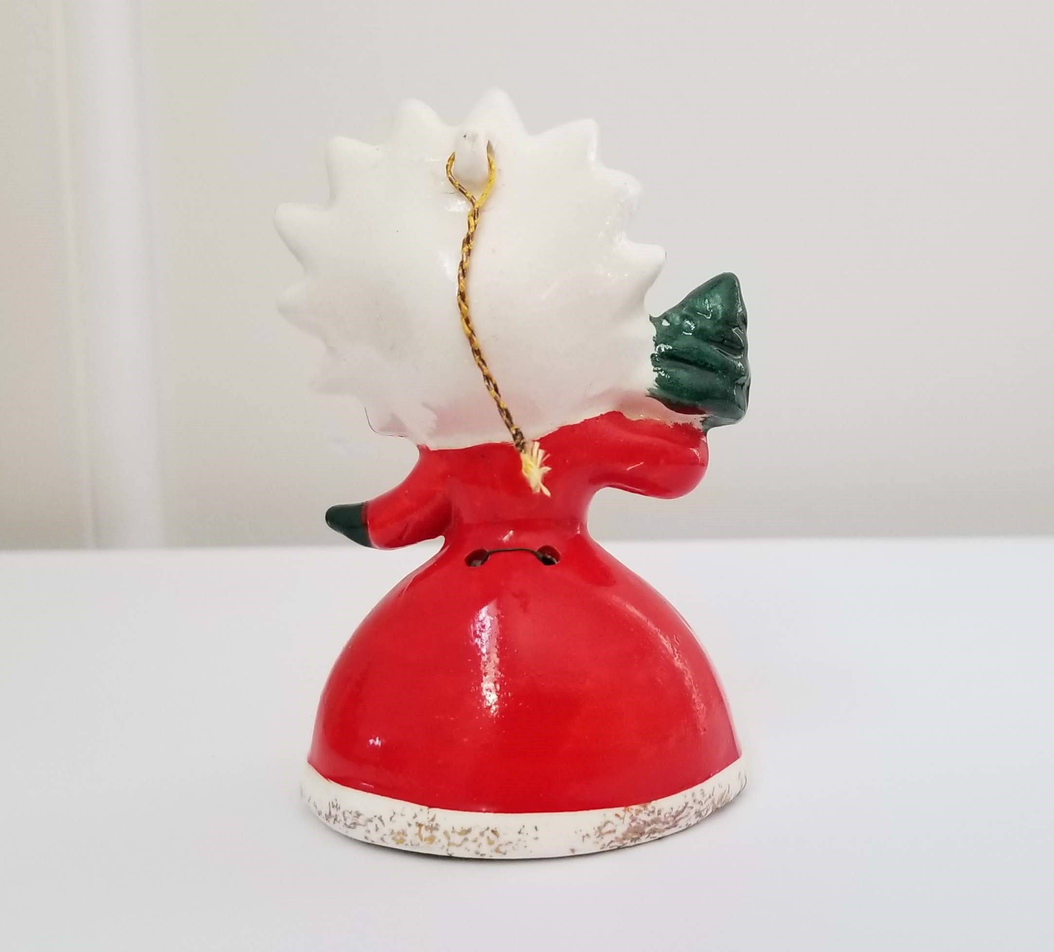 Mid Century Holt Howard Christmas Poinsettia Girl Bell, Original ...