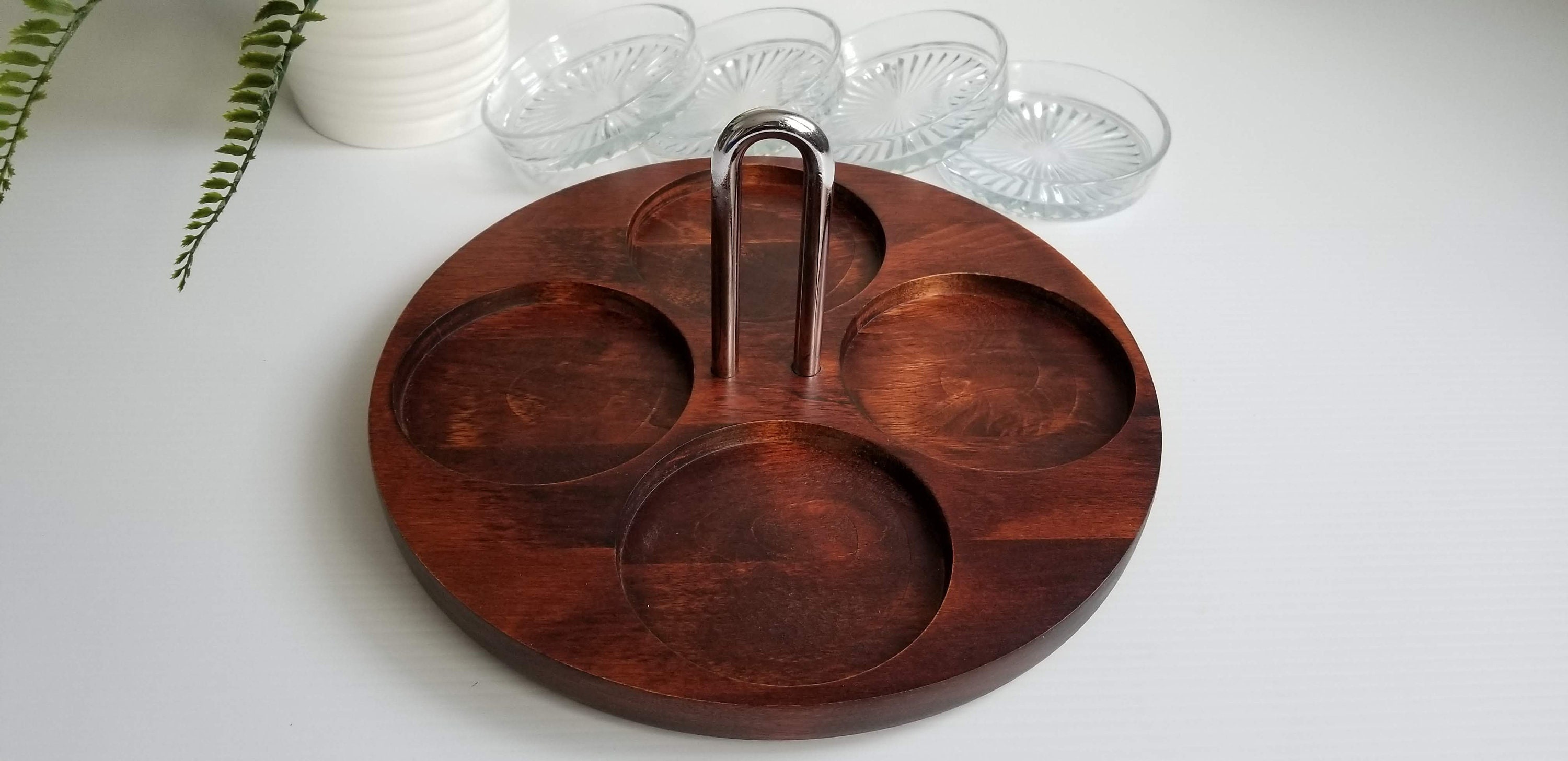 Baribocraft Wood Table Top Condiment Tray, Designer Andre Morin ...