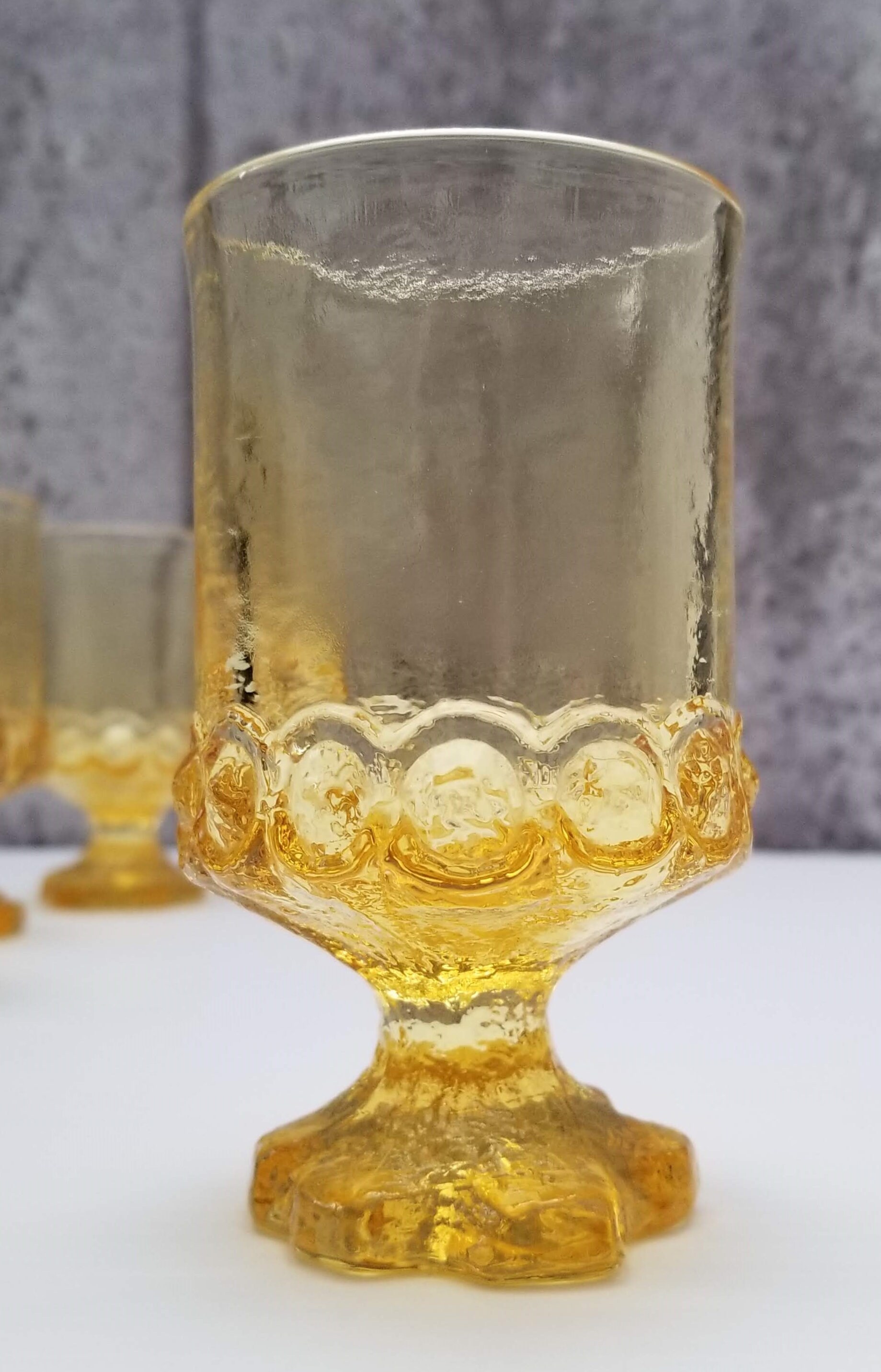 Vintage Tiffin Madeira Cornsilk Yellow Wine or Juice Glasses, 1972-1978 ...