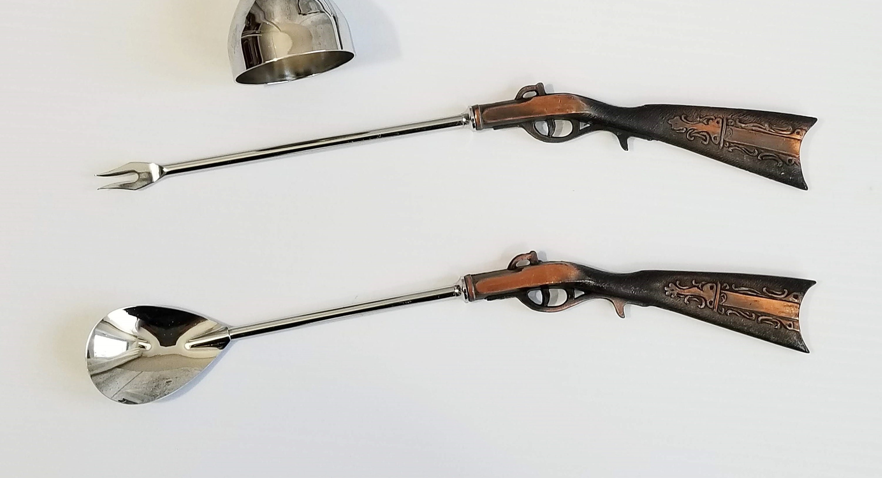 Rifle / Gun Bar Utensil / Tool Set, Wood Wall Mount, Hunter, Gun ...