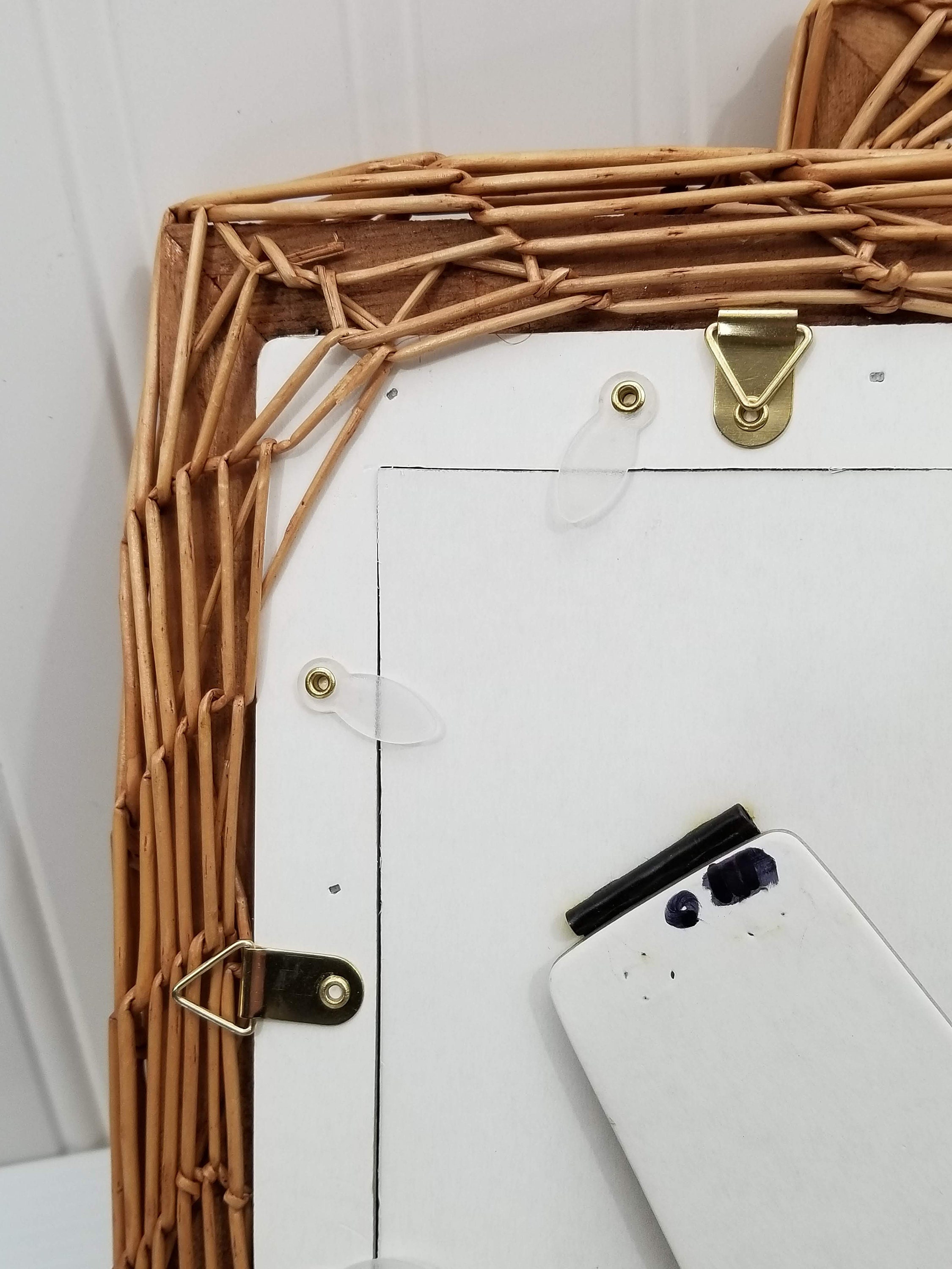 Wicker, Rattan & Wood 4 x 6 Photo Frames, Cardboard Back, Glass Face ...