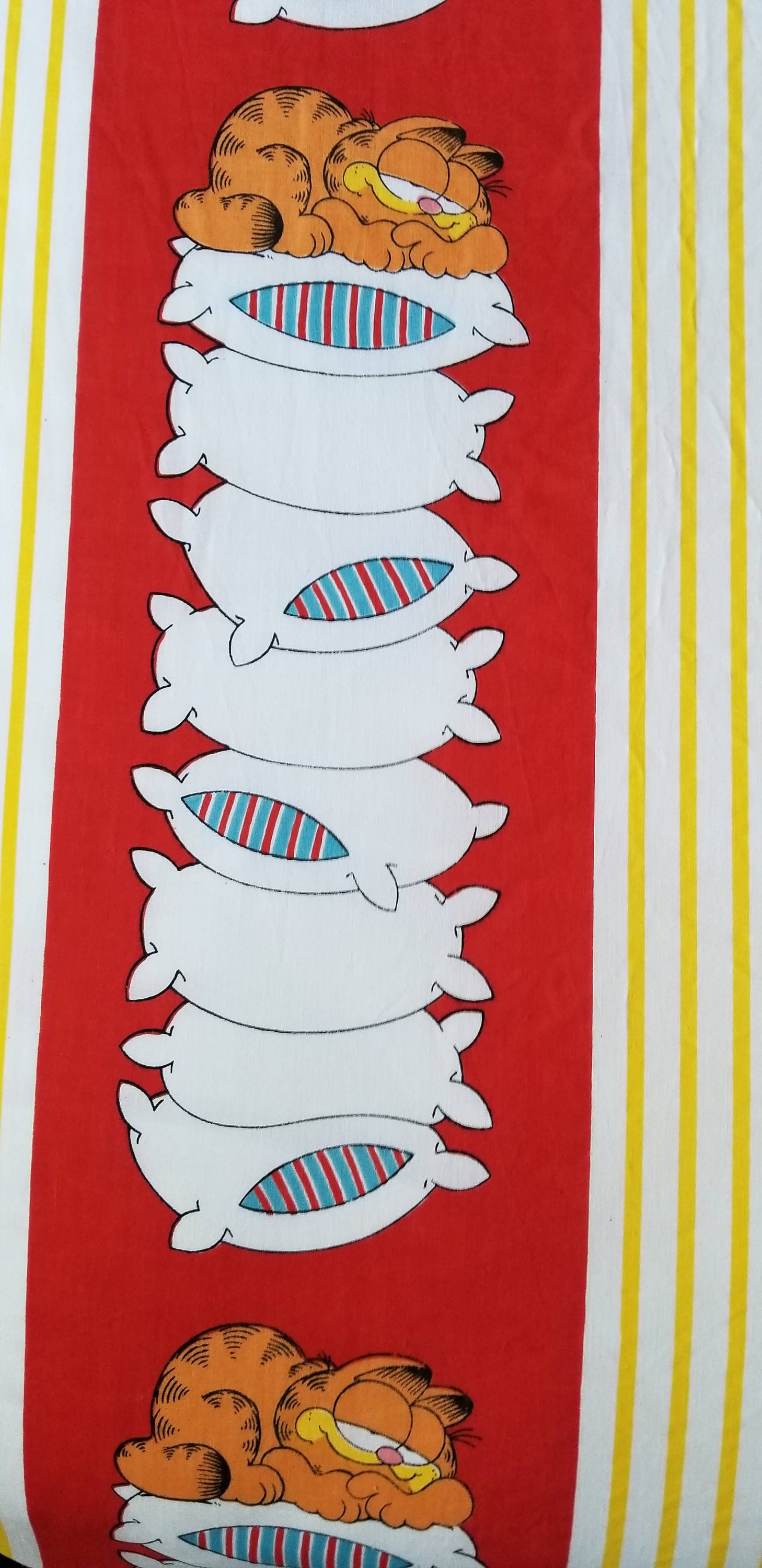 Vintage Garfield Character Double/Full Fitted Sheet~1978~Jim Davis ...