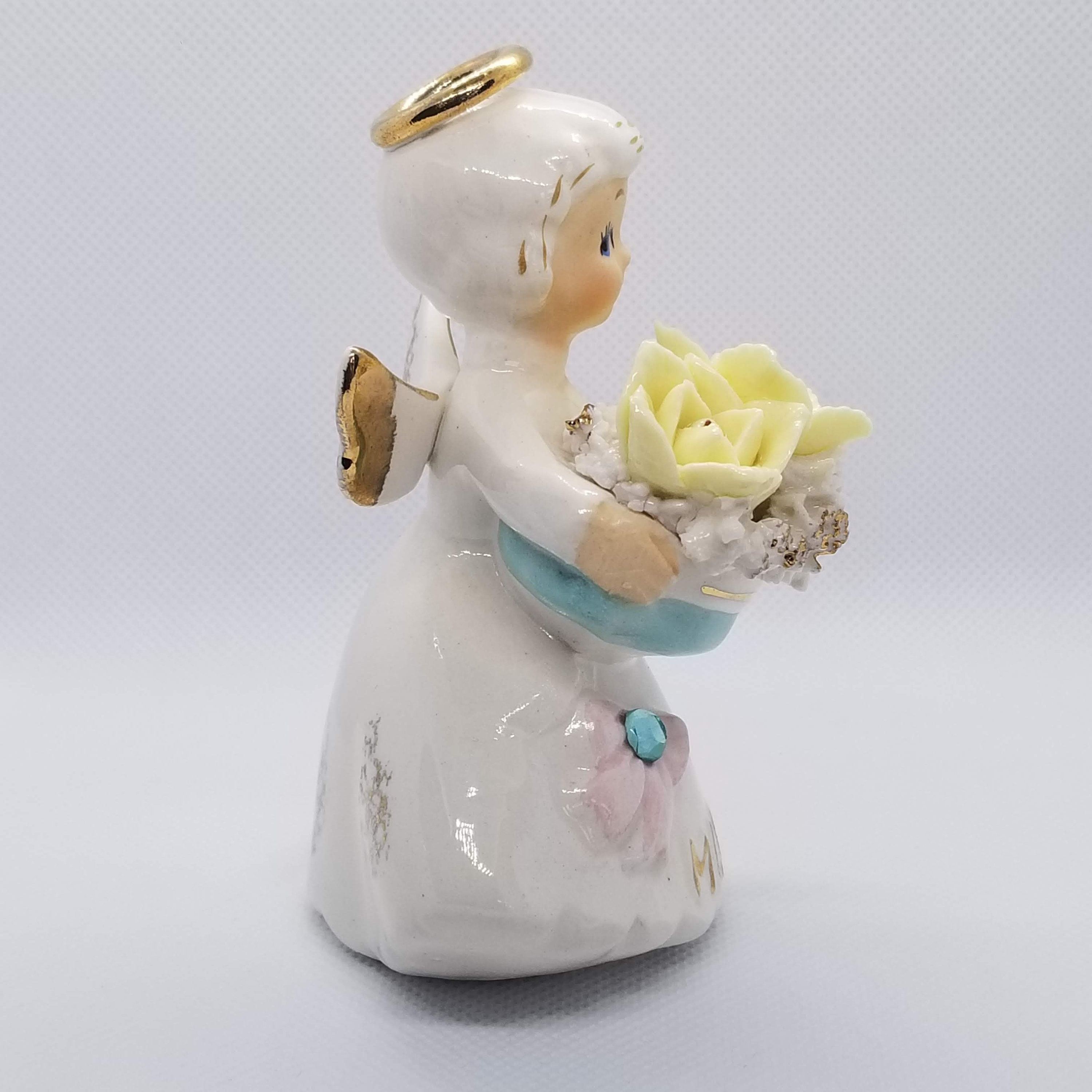 Vintage Lefton March Daffodil Birthday Angel, Made in Japan, Numbered ...