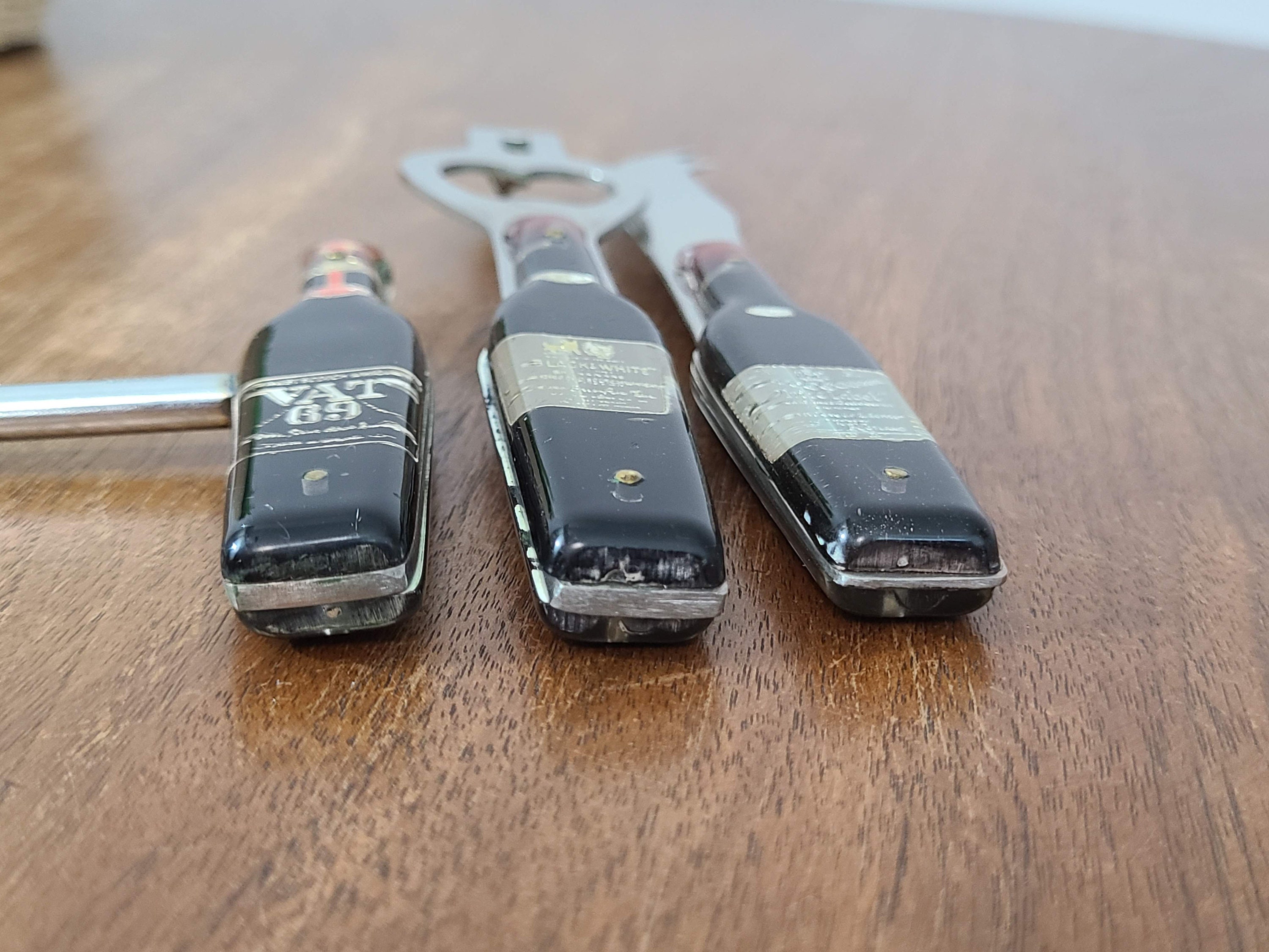 Vintage Scotch Whiskey 3-Piece Bar Tool Set, Vat 69, Dewar's White ...