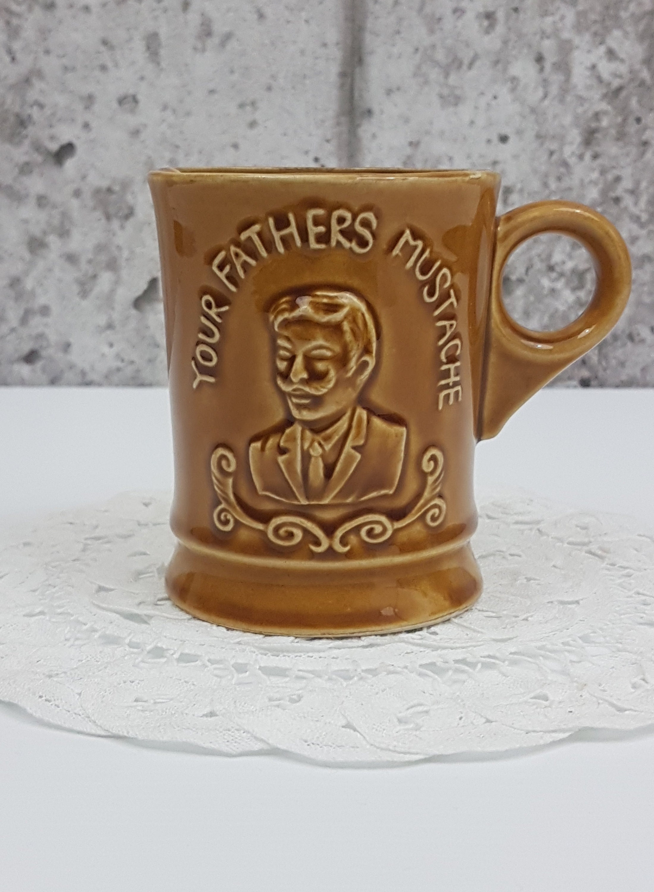 Vintage Ceramic Moustache Mug for Him, Your Fathers Moustache Coffee ...