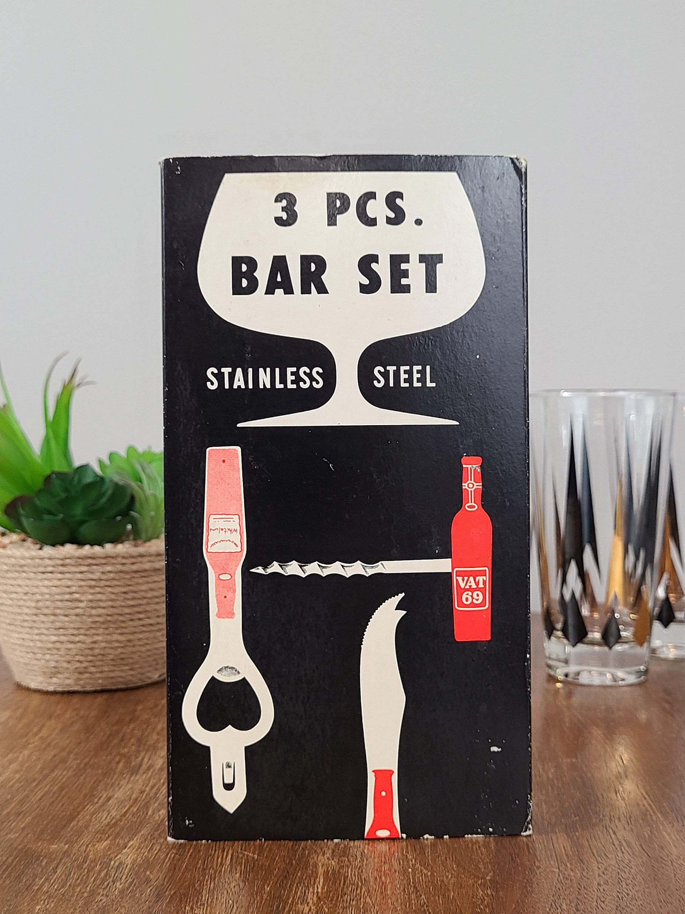 Vintage Scotch Whiskey 3-Piece Bar Tool Set, Vat 69, Dewar's White ...