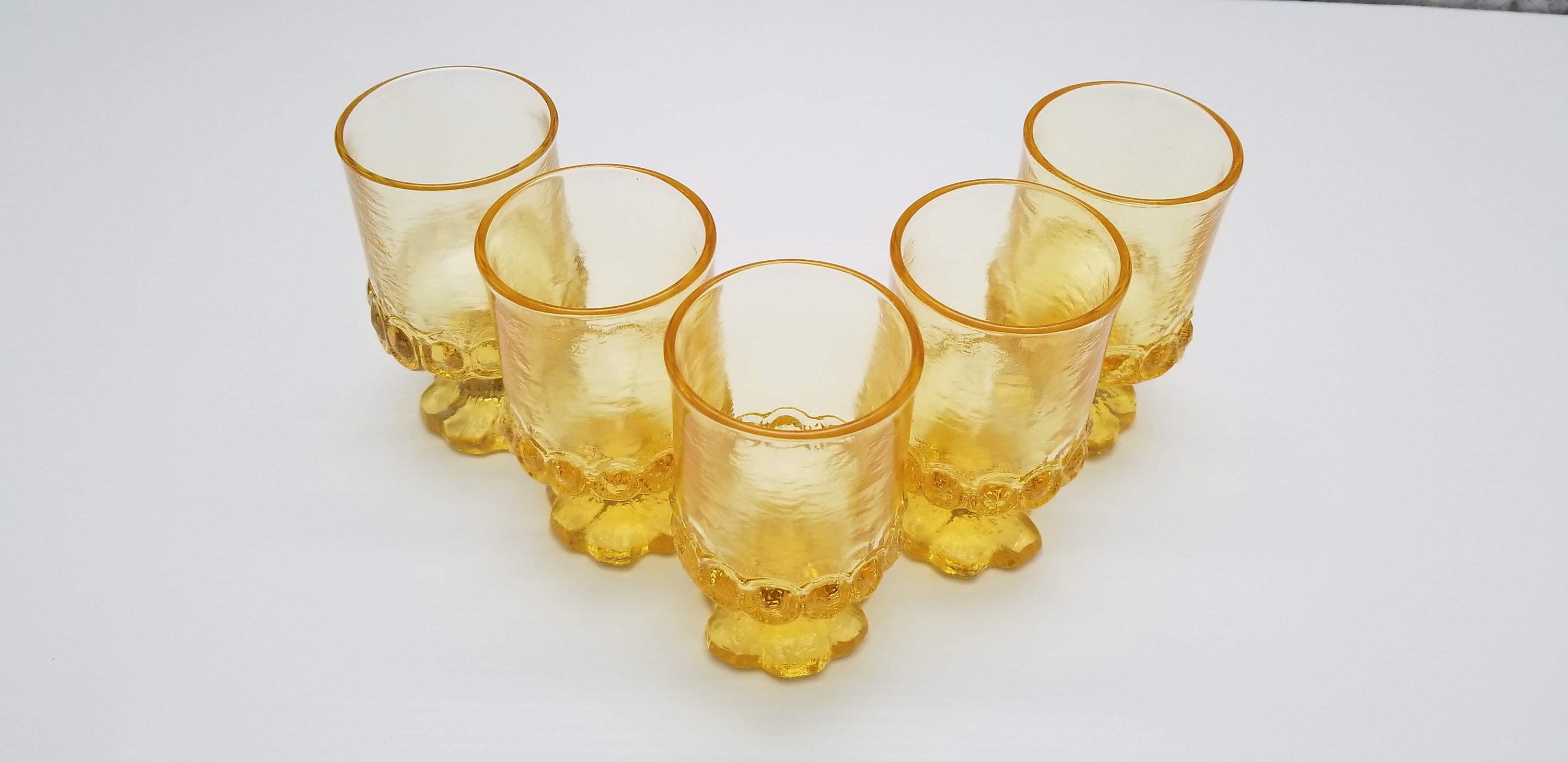 Vintage Tiffin Madeira Cornsilk Yellow Wine or Juice Glasses, 1972-1978 ...
