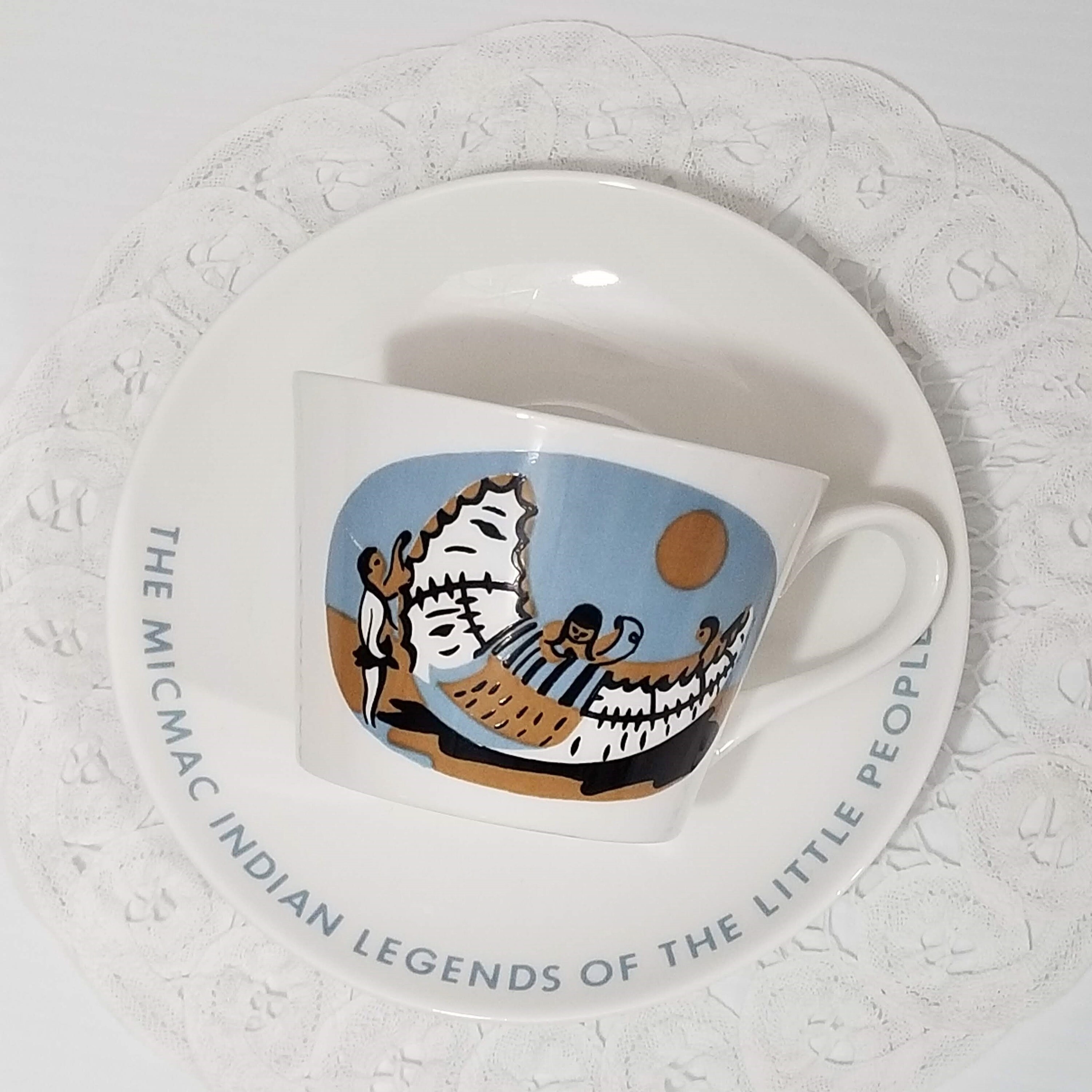 Royal Tuscan Teacup and Saucer, The Micmac Indian Legends of the Little ...