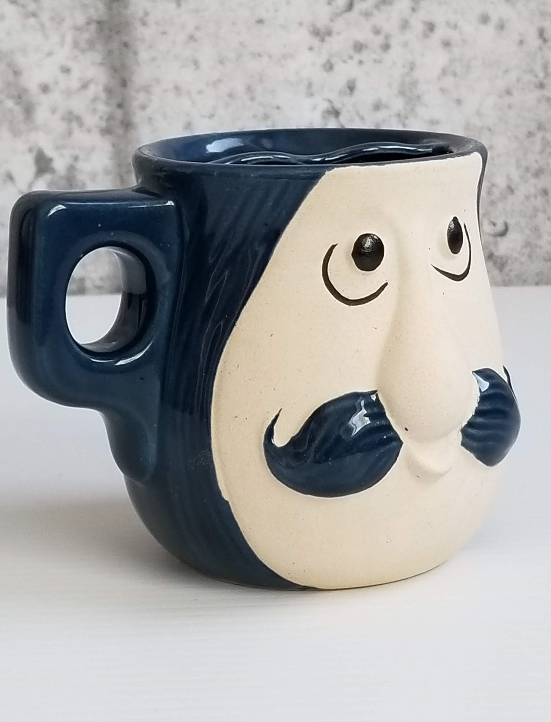 Ceramic & Stoneware Moustache Saver Mug for Him, Coffee Mug, Made in ...