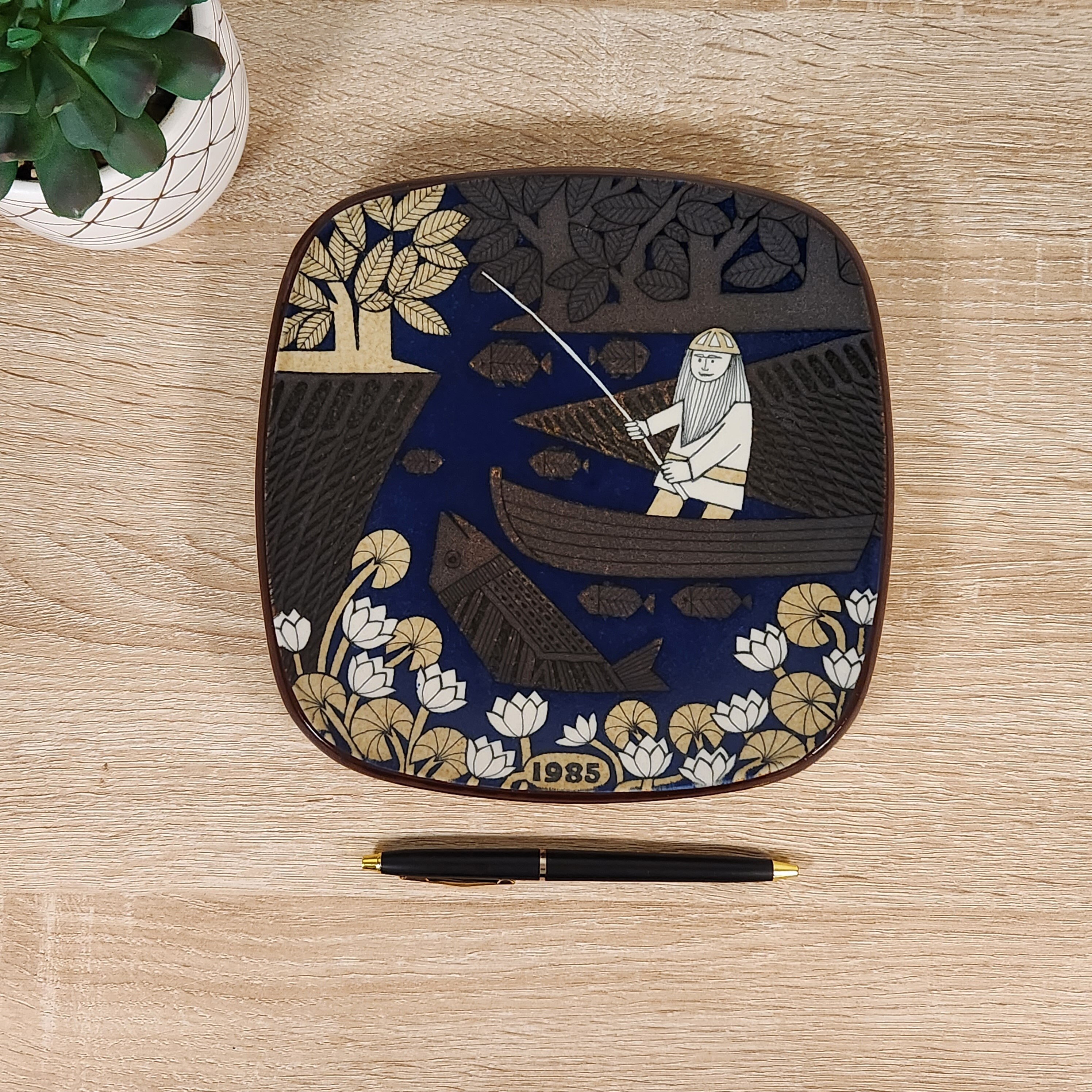 1985 Väinämöinen Goes Fishing From The Kalevala Annual Plate Series ...