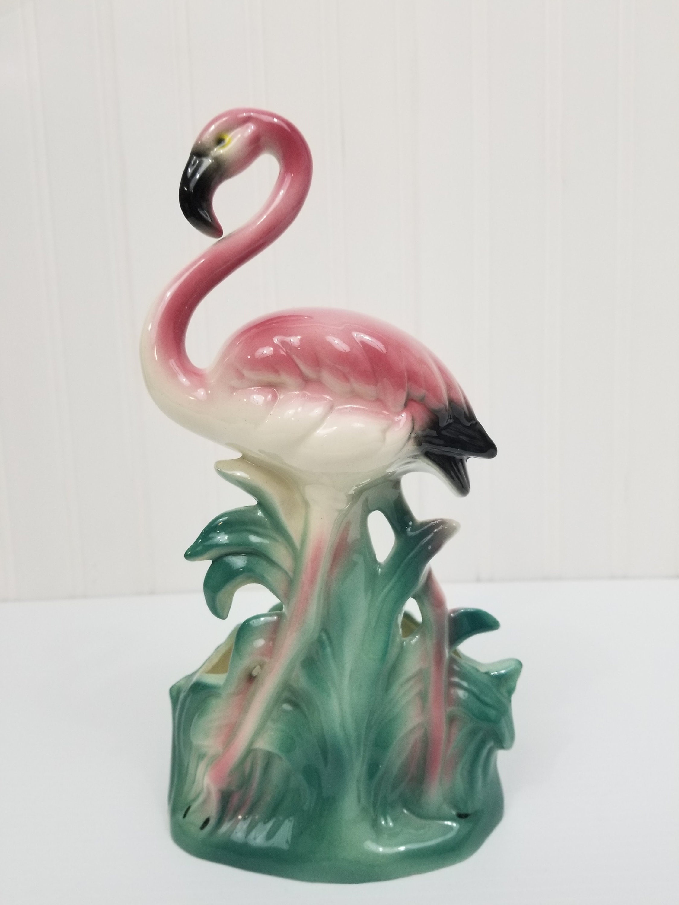 Mid Century Pink Flamingo Planter, Maddux Art Pottery, Retro Decor ...
