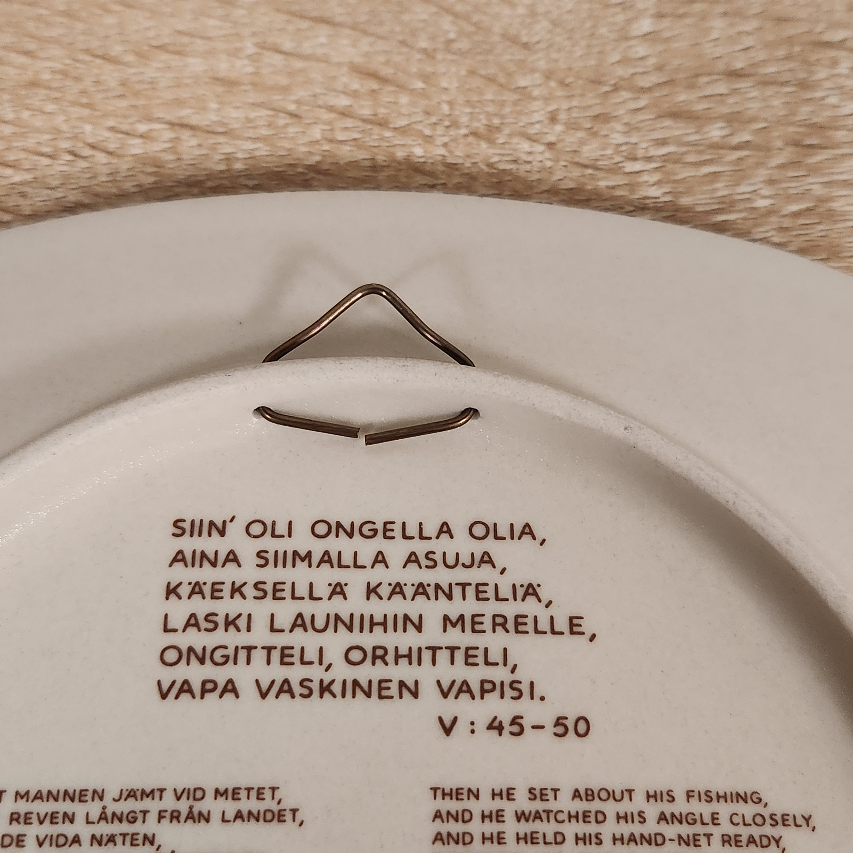 1985 Väinämöinen Goes Fishing From The Kalevala Annual Plate Series ...