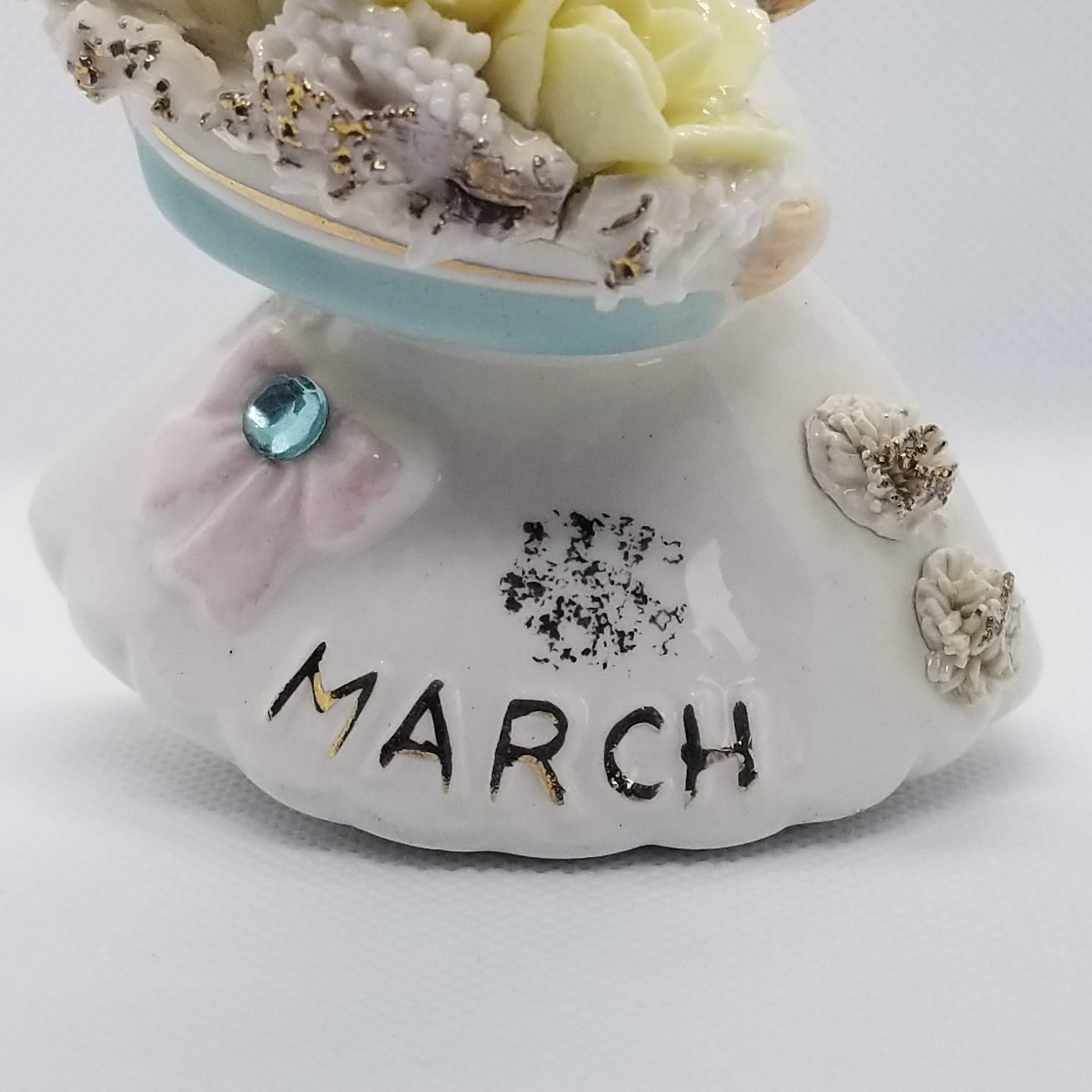 Vintage Lefton March Daffodil Birthday Angel, Made in Japan, Numbered ...