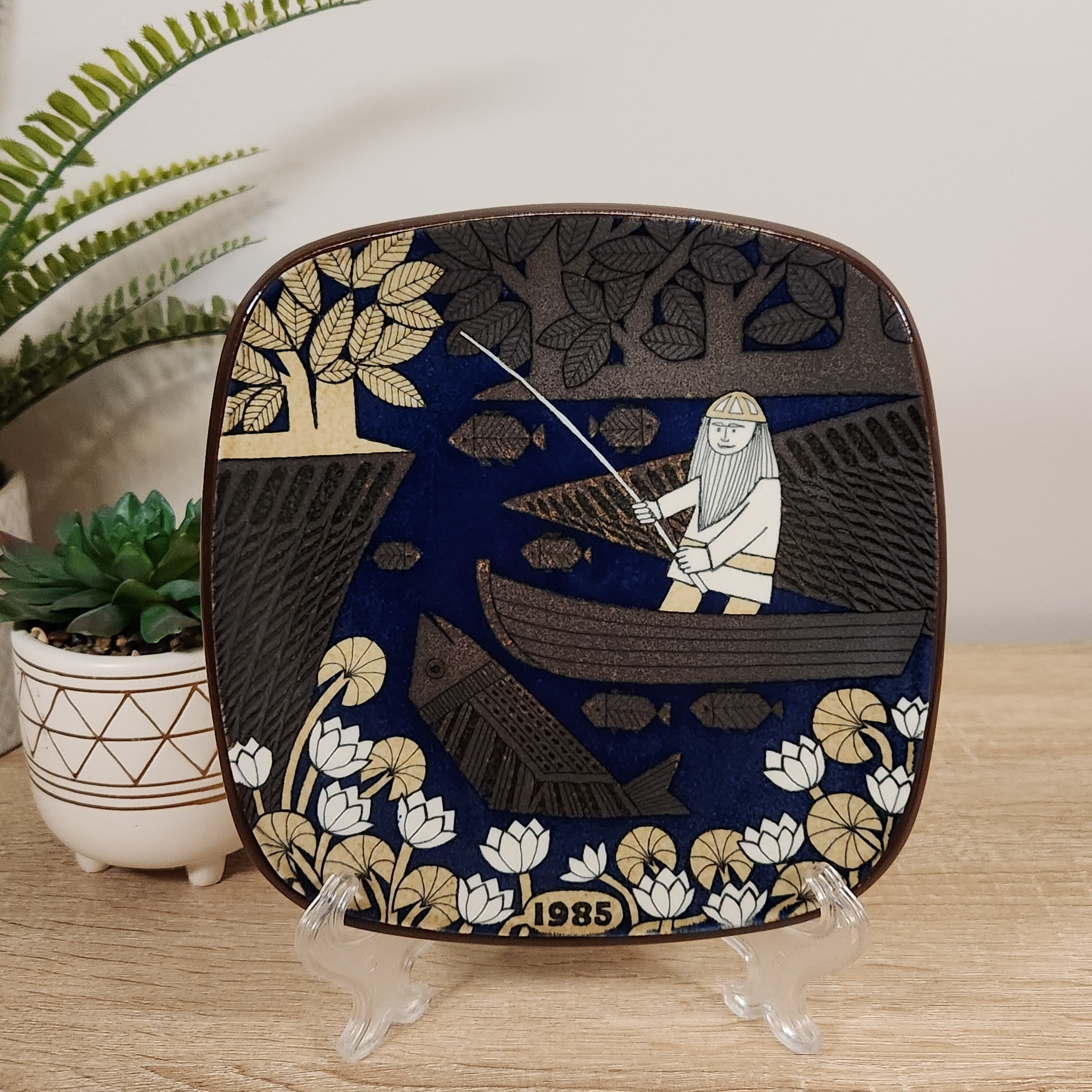 1985 Väinämöinen Goes Fishing From The Kalevala Annual Plate Series ...