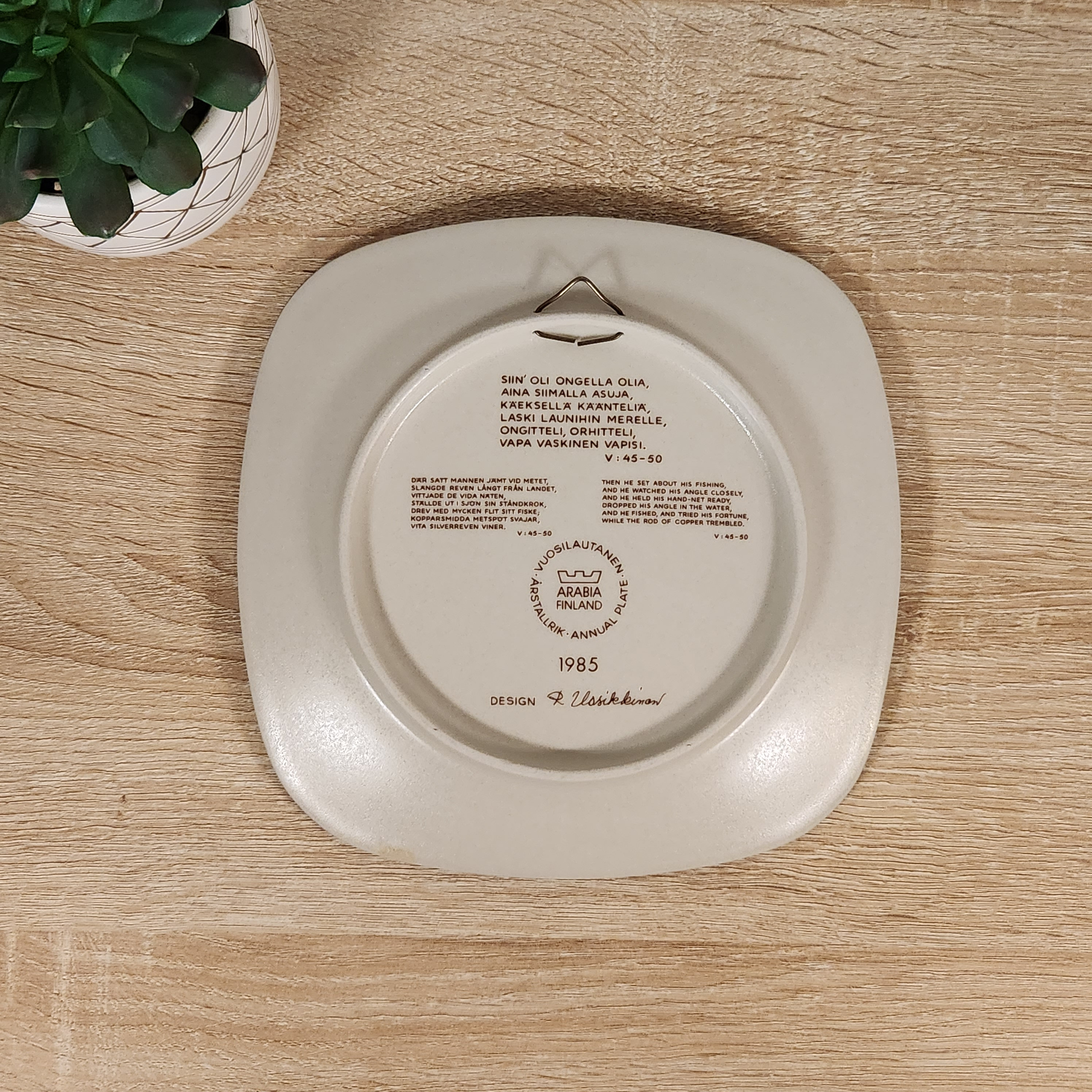 1985 Väinämöinen Goes Fishing From The Kalevala Annual Plate Series ...