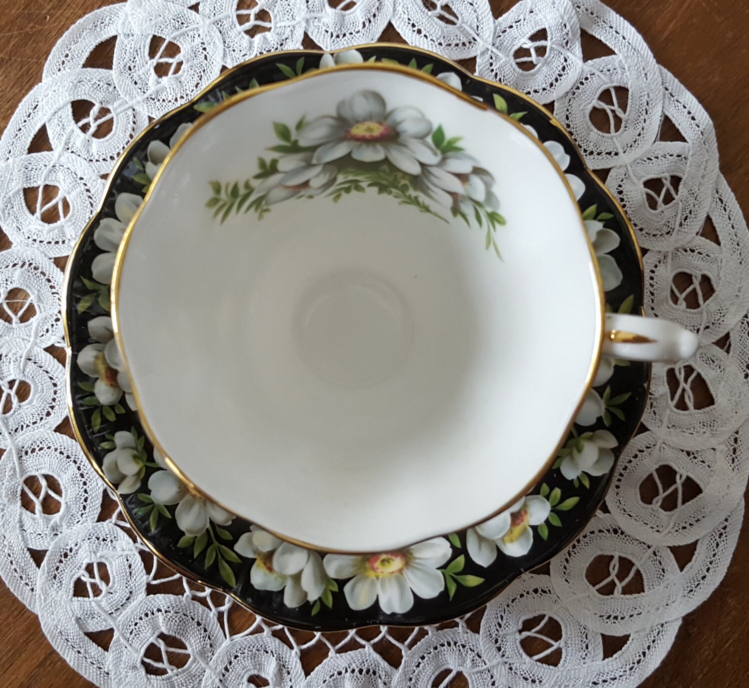 Royal Albert, Mountain Avens, Provincial Flower Series, Black Chintz ...