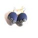 Blue Dainty Earrings Tiny Dangle Earrings Blue Silver Drop Earrings ...
