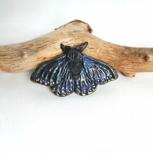 Butterfly Moth Blue Adjustable Ring Wicca Moth Insect Statement Unusual ...