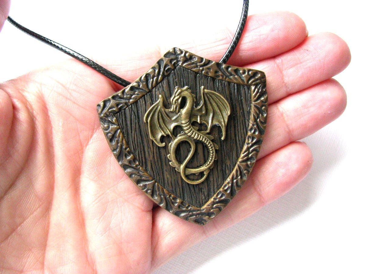 Dragon necklace Medieval necklace Men jewelry gift Medieval | Etsy