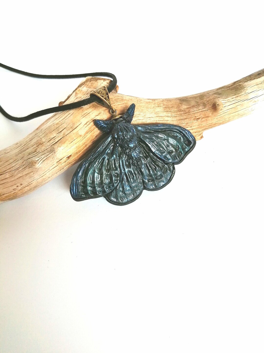 Blue Butterfly Moth Wicca Necklace Pagan Supernatural Fan Protection ...