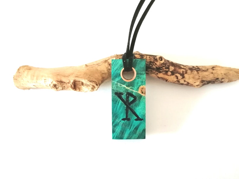 Mens Necklace Protection Algiz Safe Travel Bind Rune Men Necklace ...