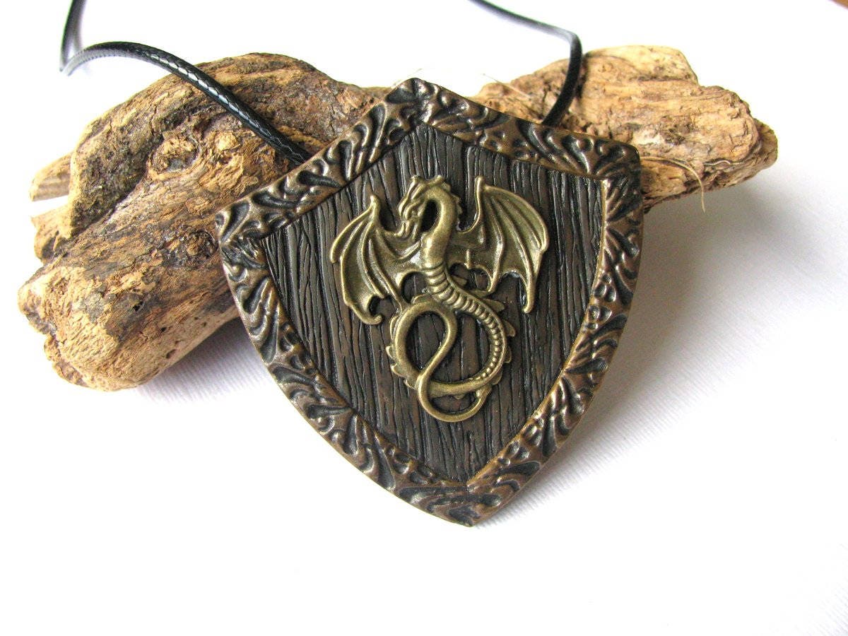 Dragon necklace Medieval necklace Men jewelry gift Medieval | Etsy