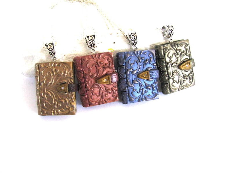 Miniature Book Necklace Mini Book Necklace Book Lover Gift Book Worm ...