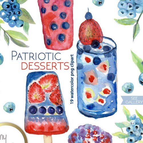 4th of July Desserts Party Patriotic Summer Drinks Cheesecake - Etsy