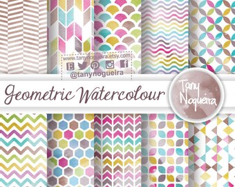 Watercolor Pink Ombre Digital Paper Watercolour Backgrounds | Etsy