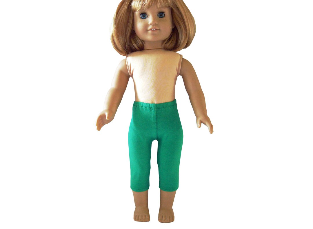 Made to Fit 18" Dolls Such as American Girl Kelly Green Capri Leggings ...