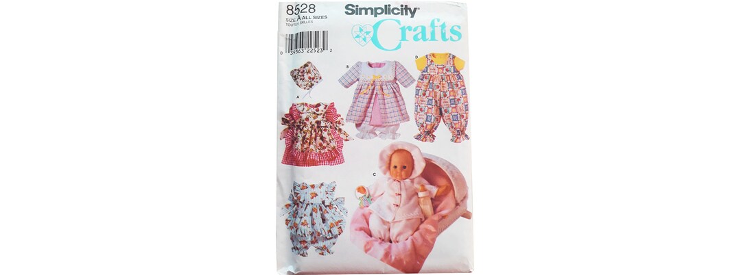 Simplicity Craft Sewing Pattern 8528 Bitty Baby Doll Clothes Dress Coat ...