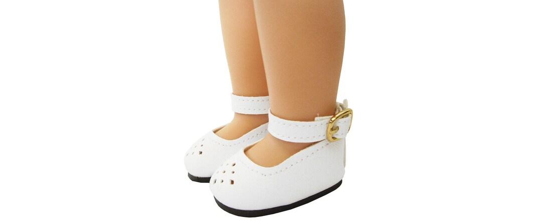 White Easter Ankle Strap Shoes Made to Fit Dolls Such as 14.5 Inch ...