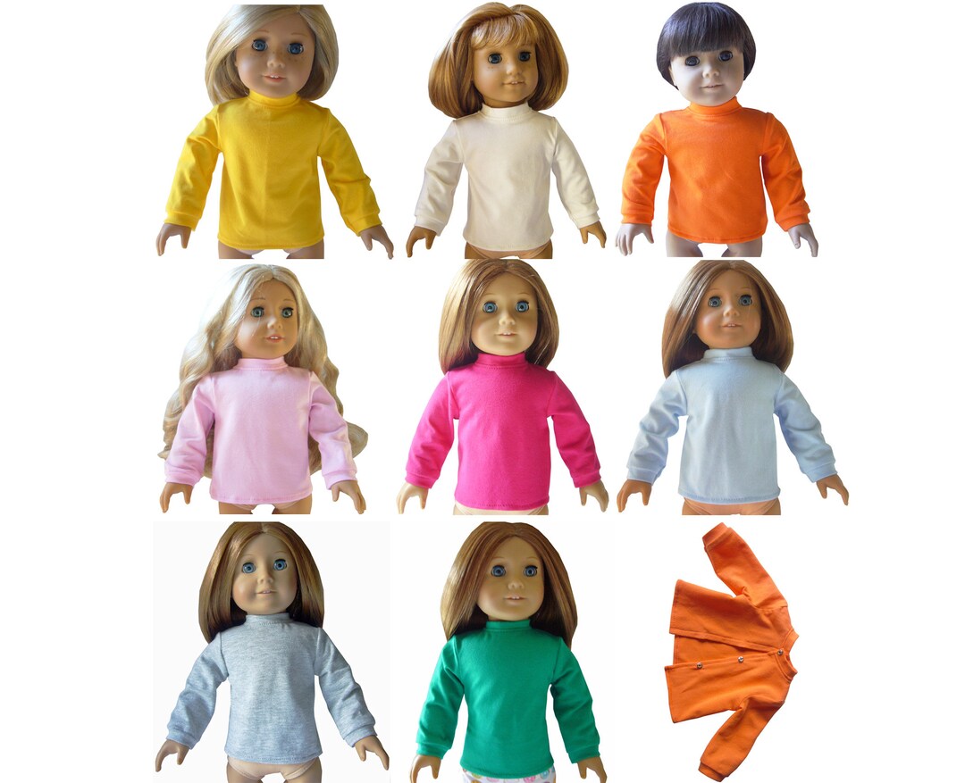 Made to Fit 18" Dolls Mock Turtleneck Top Shirt Choice of Color - Etsy