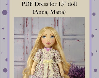 Pattern Sewing Dresses for Dolls Anna Maria. Sewing Tutorial | Etsy