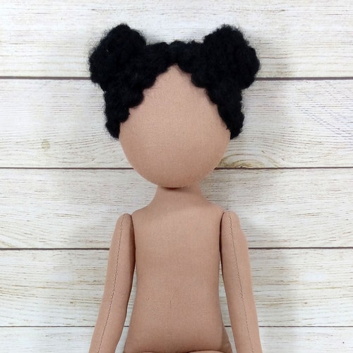 Blank Black Doll 15 Inches Ragdoll Body - Etsy