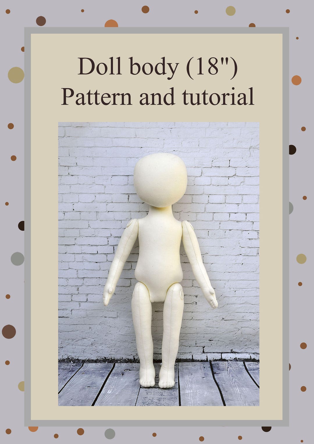 PDF Sewing Tutorial Cloth Doll Pattern 18 