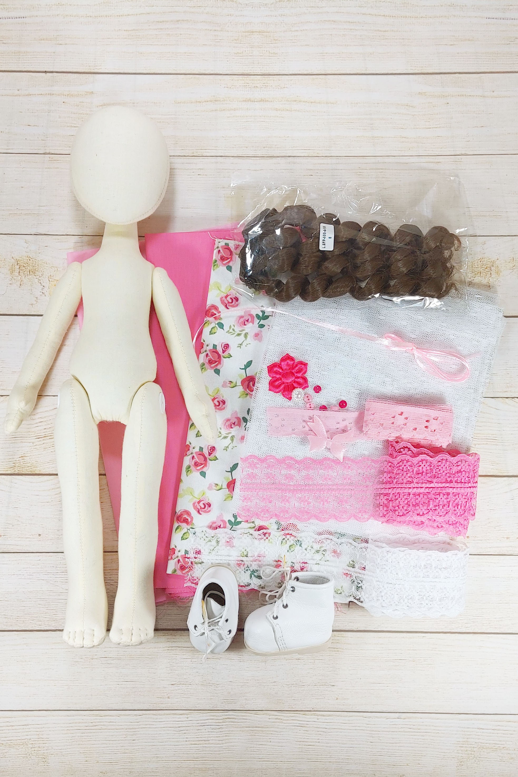 Doll Sewing Set. Set for Doll Body, the Body of the Doll Made of Cloth ...
