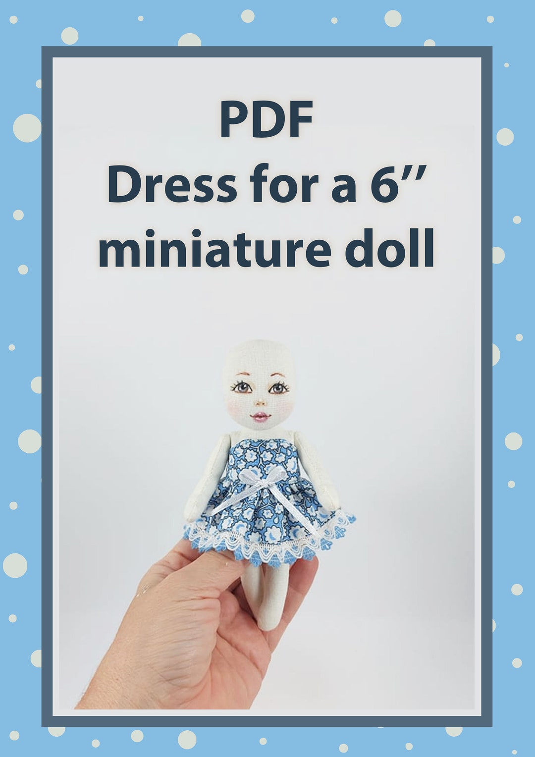 Dress for the Doll 9", Pattern Sewing Dresses for Dolls, Sewing ...